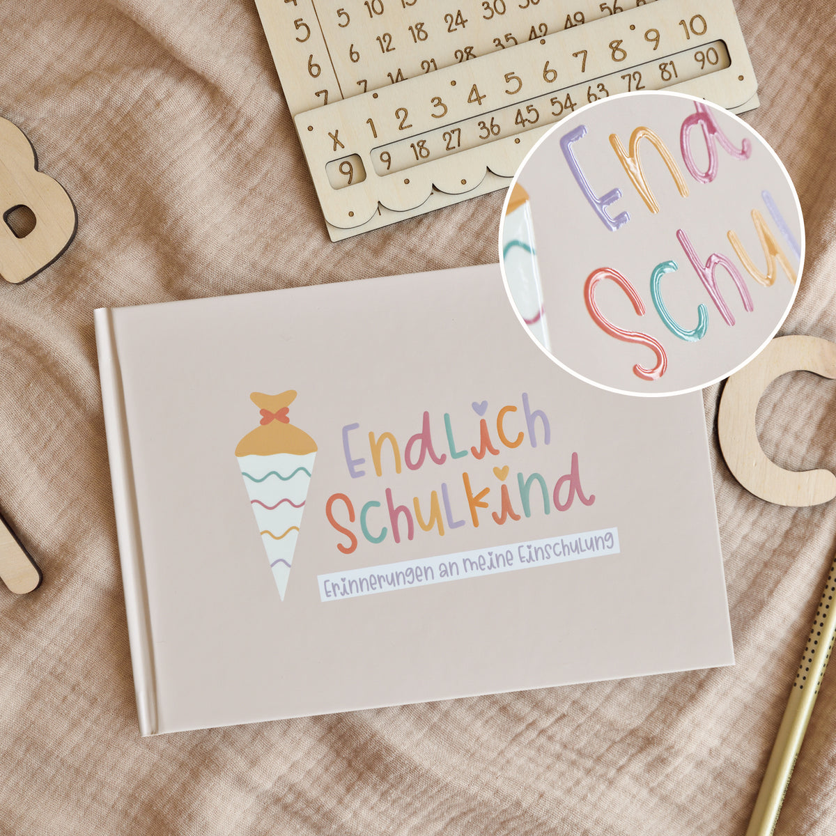 Einschulung Erinnerungsbuch BUNT lackiert – mimiundmama