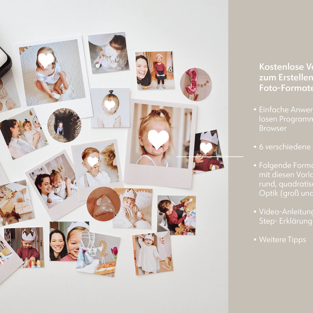 Kostenlose Vorlagen für besondere Foto-Formate – mimiundmama